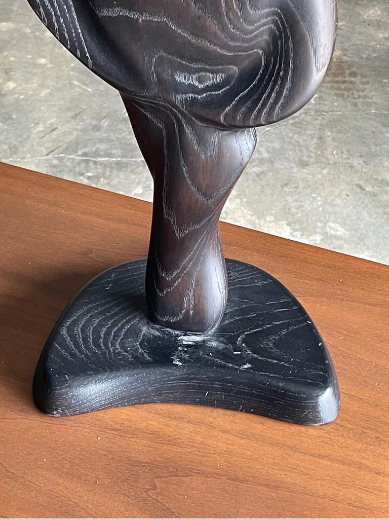 Black Cerused Sculptural Table Lamp Attributed to Yasha Heifetz For ...
