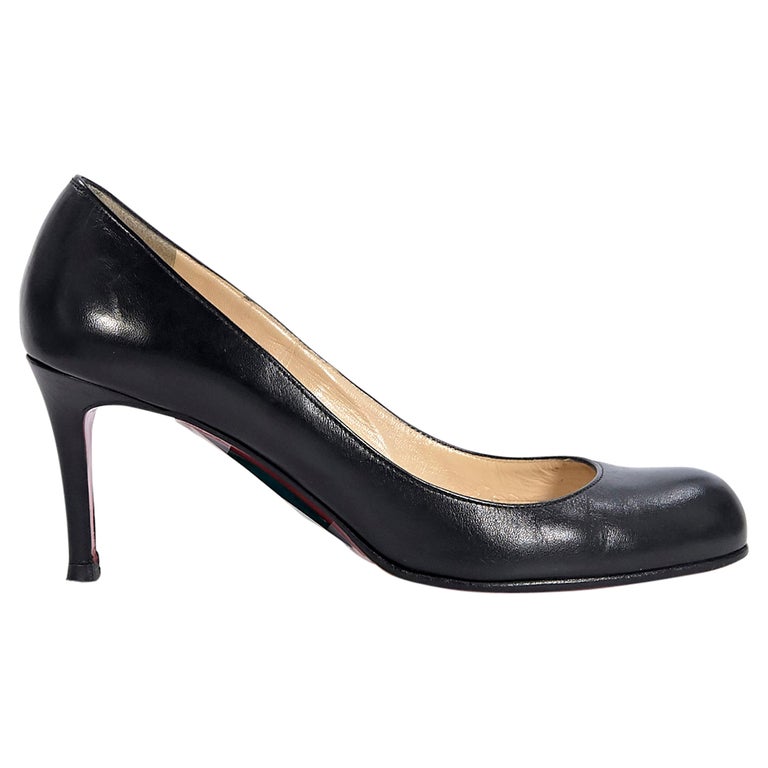 Black Christian Louboutin Leather Pumps at 1stDibs