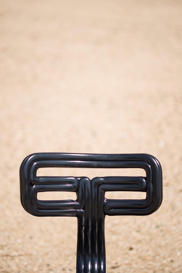 Black Chubby Chair in 3d Printed Recycled Plastic For Sale at 1stDibs