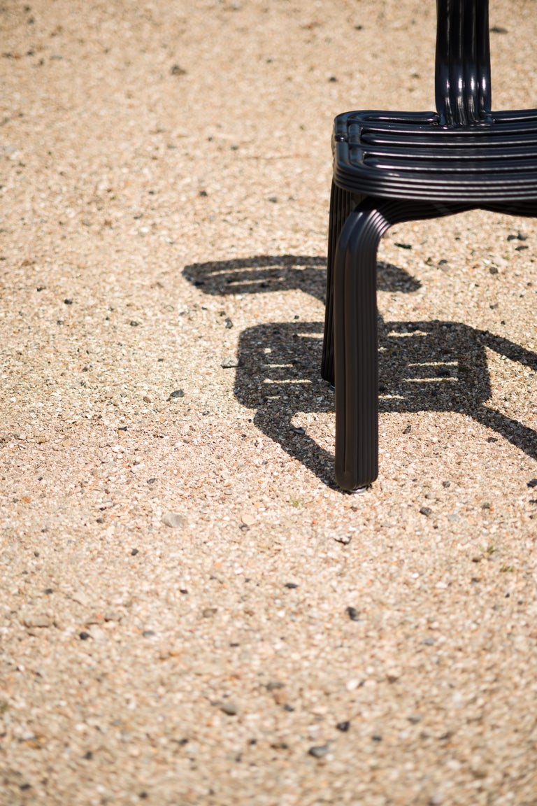 Black Chubby Chair in 3d Printed Recycled Plastic For Sale at 1stDibs