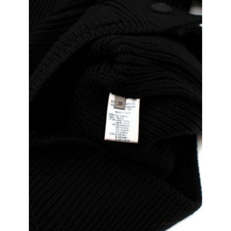 Black Chunky Knit Cardigan For Sale at 1stDibs