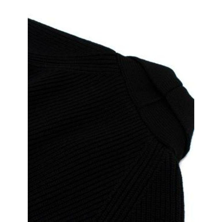 Black Chunky Knit Cardigan For Sale at 1stDibs