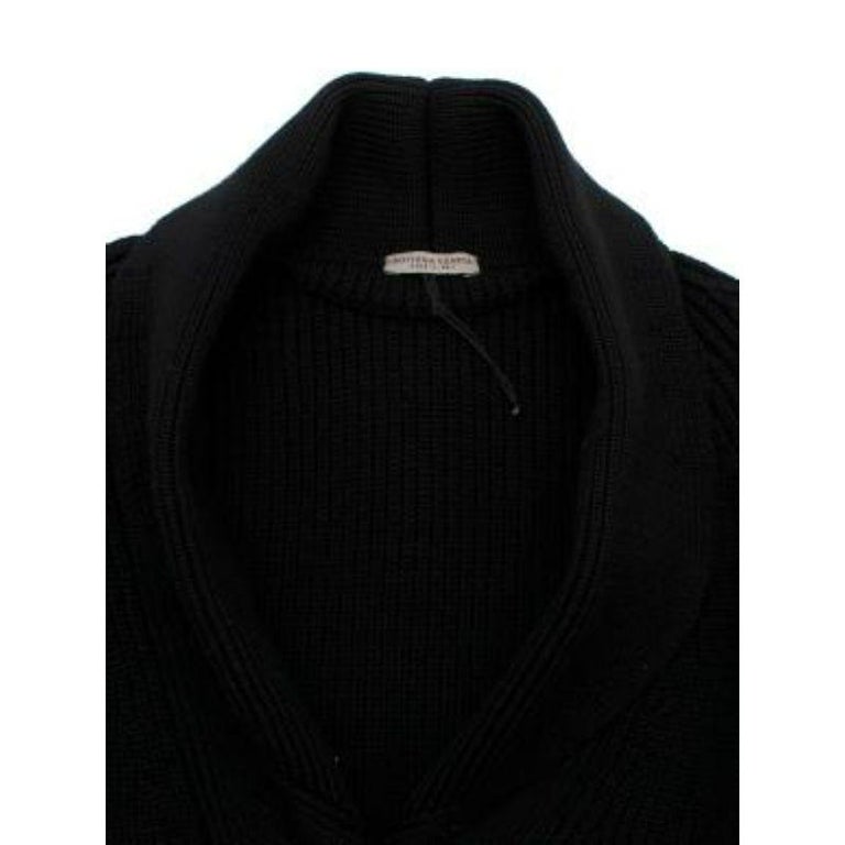 Black Chunky Knit Cardigan For Sale at 1stDibs