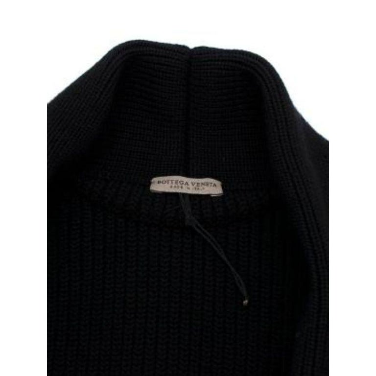 Black Chunky Knit Cardigan For Sale at 1stDibs