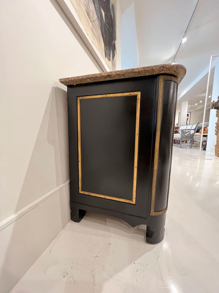 Black Commode with Marble Top For Sale at 1stDibs