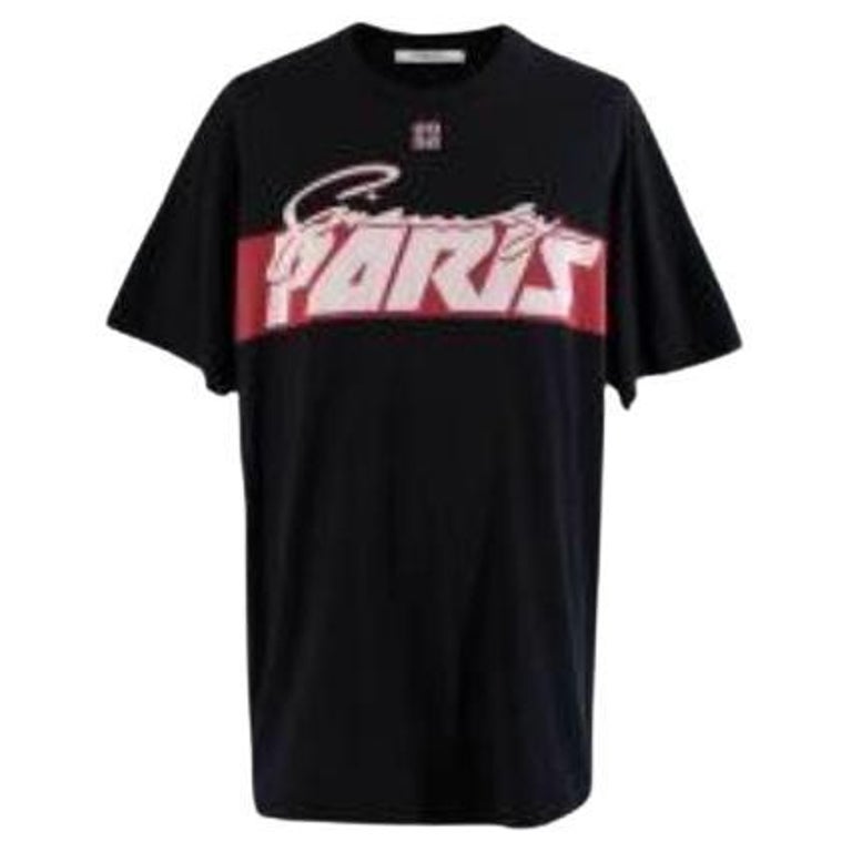 Black cotton 4G logo printed T-shirt For Sale at 1stDibs