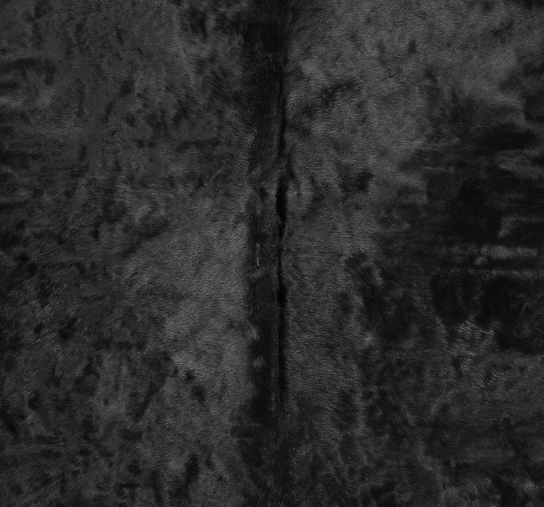 Black Cowhide Rug at 1stDibs