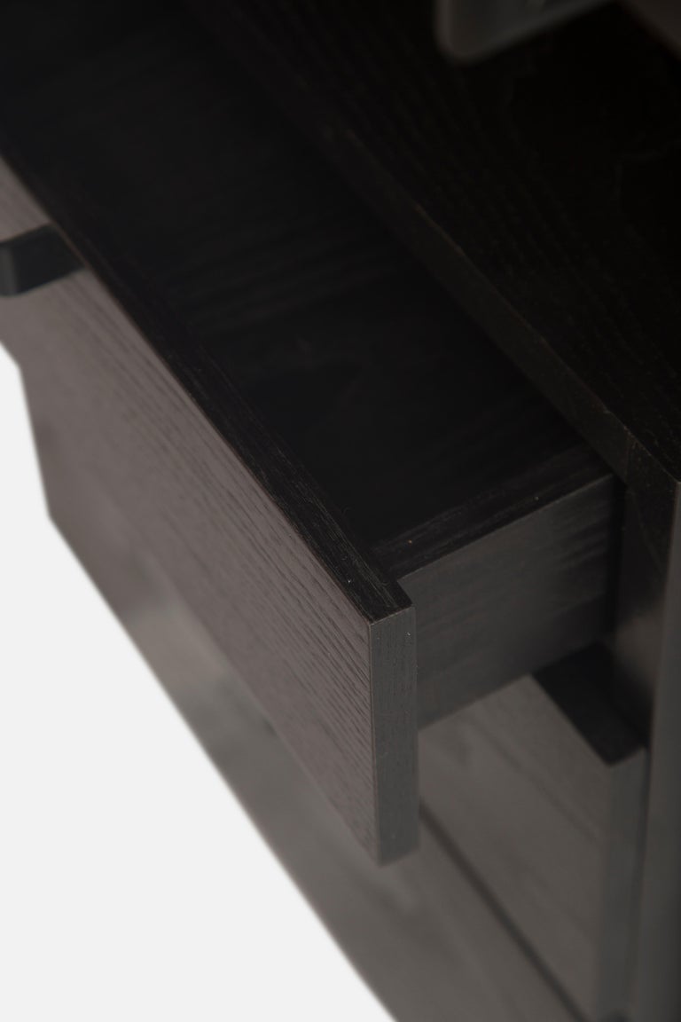 Black Desk Files Drawers Wood metal, Mid-Century Modern style inspired ...