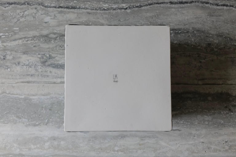 Black Dots Porcelain Cube Vase by Lana Kova For Sale at 1stDibs