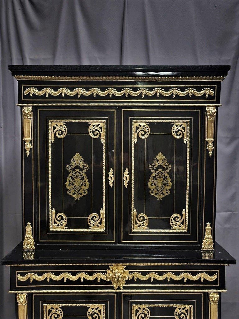 Black Double Buffet Cabinet, Napoleon III, France, 19th Century For ...