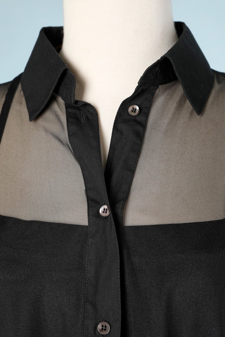 Black double lays dress Marithé et François Girbaud at 1stDibs