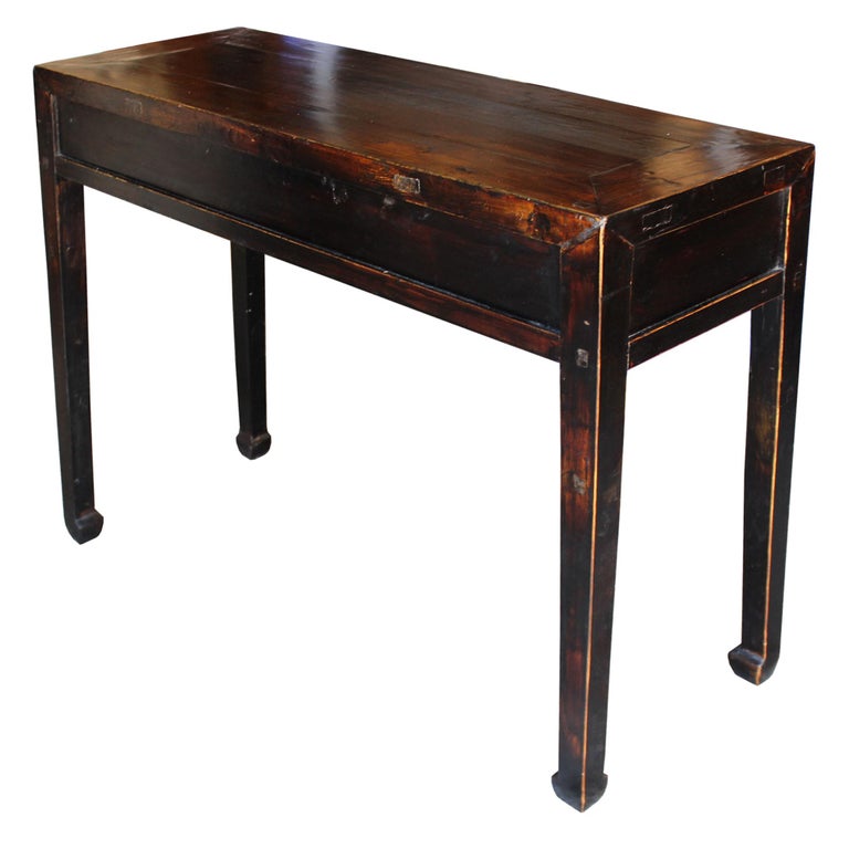 Black and Elm Table at 1stDibs