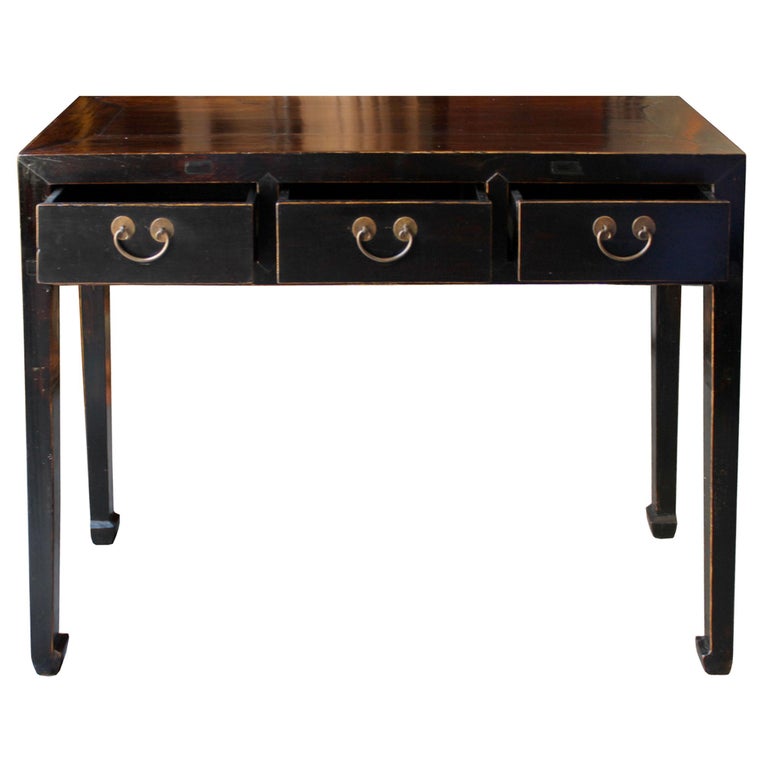 Black and Elm Table at 1stDibs