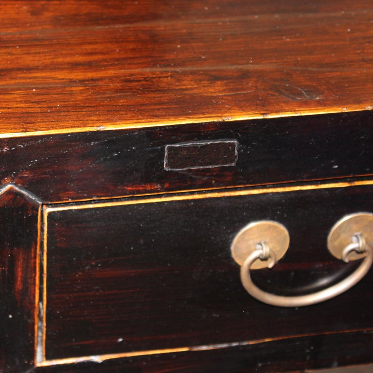 Black and Elm Table at 1stDibs