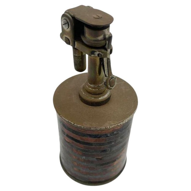 Black Enamaled Cylinder Table Lighter, circa 1930 For Sale at 1stDibs