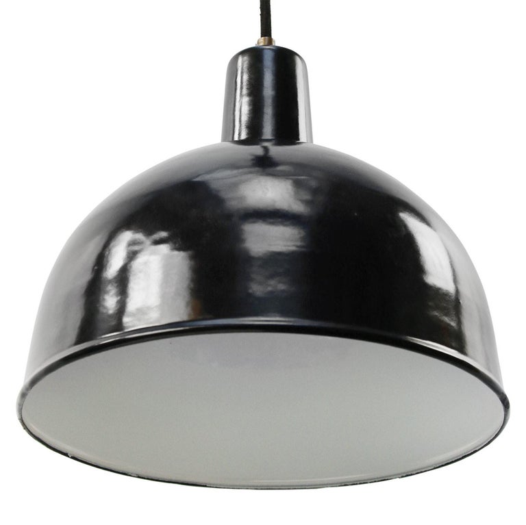 Black Enamel Vintage Industrial Factory Hanging Lights Pendants For ...