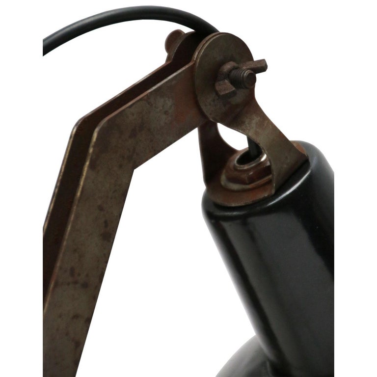 Black Enamel Vintage Industrial Scissor Wall Lamps XXL For Sale at 1stDibs
