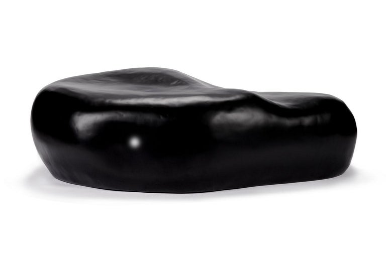 Black Fiberglass Varnished Rock Seat at 1stDibs