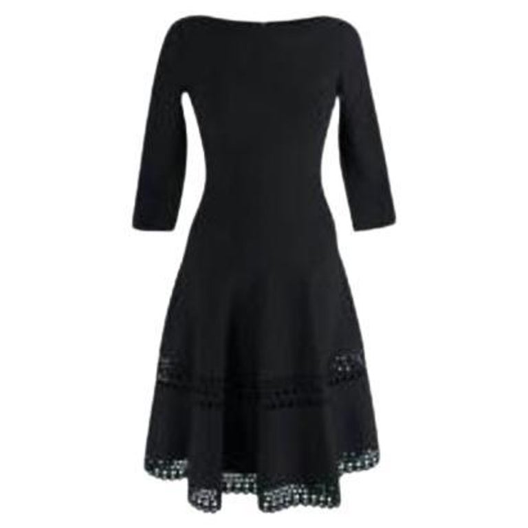 Black Fit and Flare Cut-Out Dress For Sale at 1stDibs
