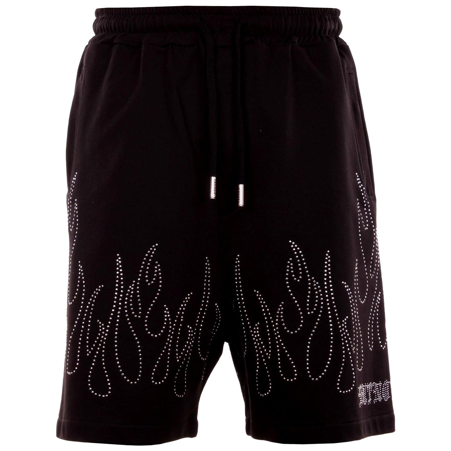 Black flames strass shorts For Sale at 1stDibs | black glitter shorts