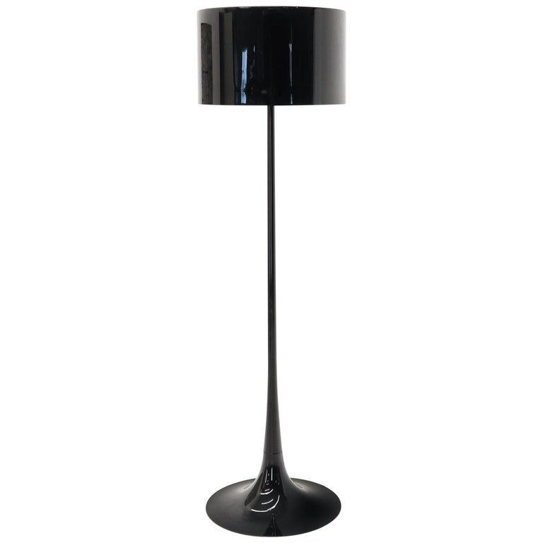 Black Flos Spun Tulip Base Light Floor Lamp by Sebastian Wrong at 1stDibs