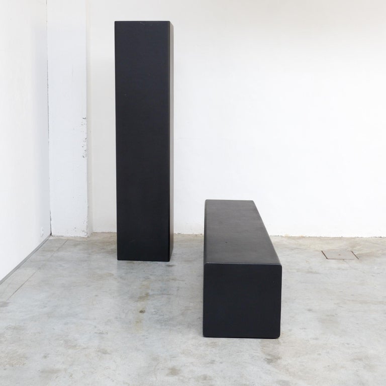 Black Foam Coated Bench Attributed to Sixinch at 1stDibs