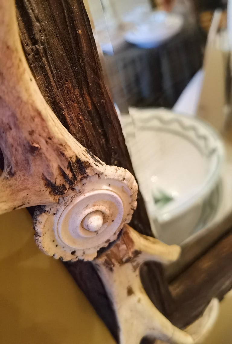 Black Forest 19th Century German Mirror Hunting Design For Sale at 1stDibs