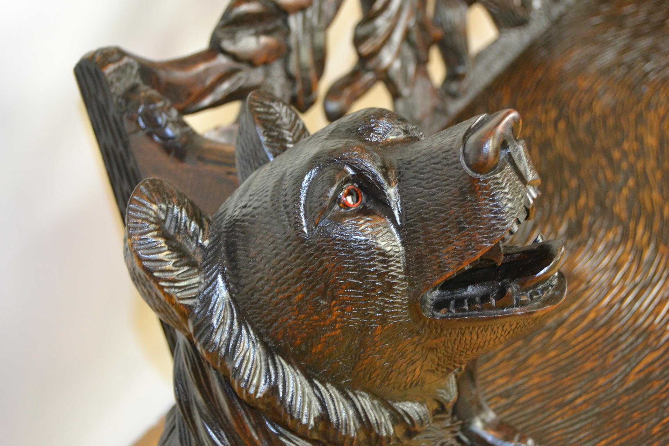 Black Forest Bear Bench, 20th Century at 1stDibs