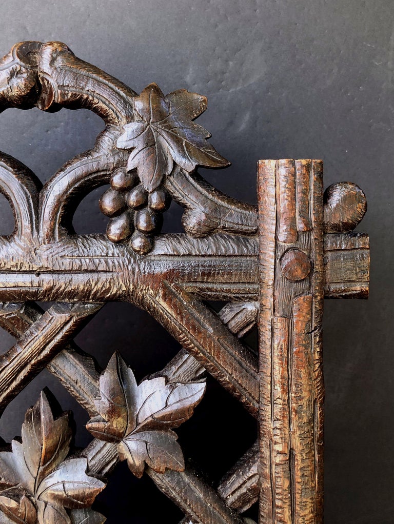 Black Forest Chair of Carved Oak from the 19th Century at 1stDibs