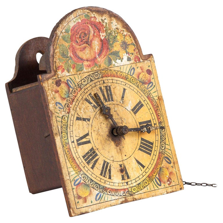 Black Forest Decorative Painted Clock Face, Germany, 19th Century For ...