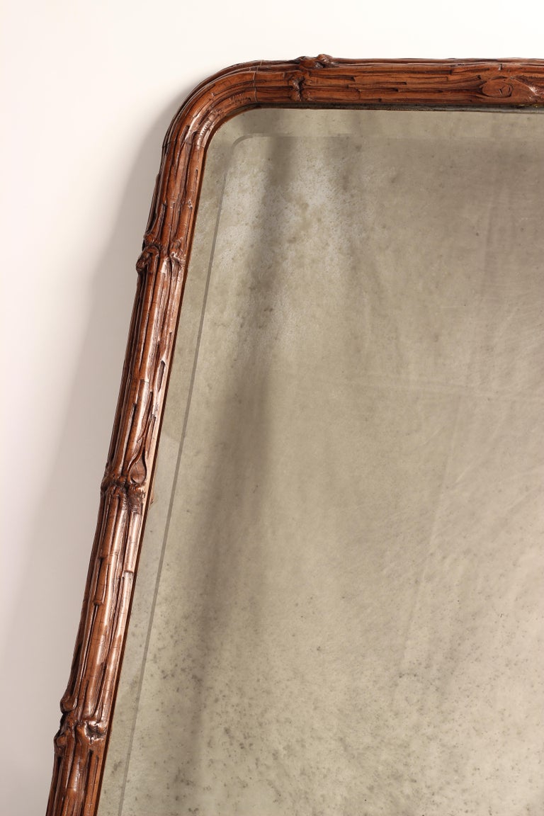 Black Forest Mirror in Lindenwood Hand Carved Tree Branches in the Folk ...