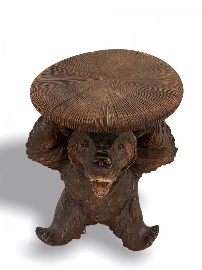 Black Forest Modeled Bear Piano Stool, Late 20th Century For Sale at ...