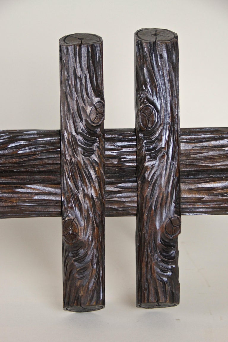 Black Forest Rustic Curtain Rods Hand Carved, Germany, circa 1880 For ...