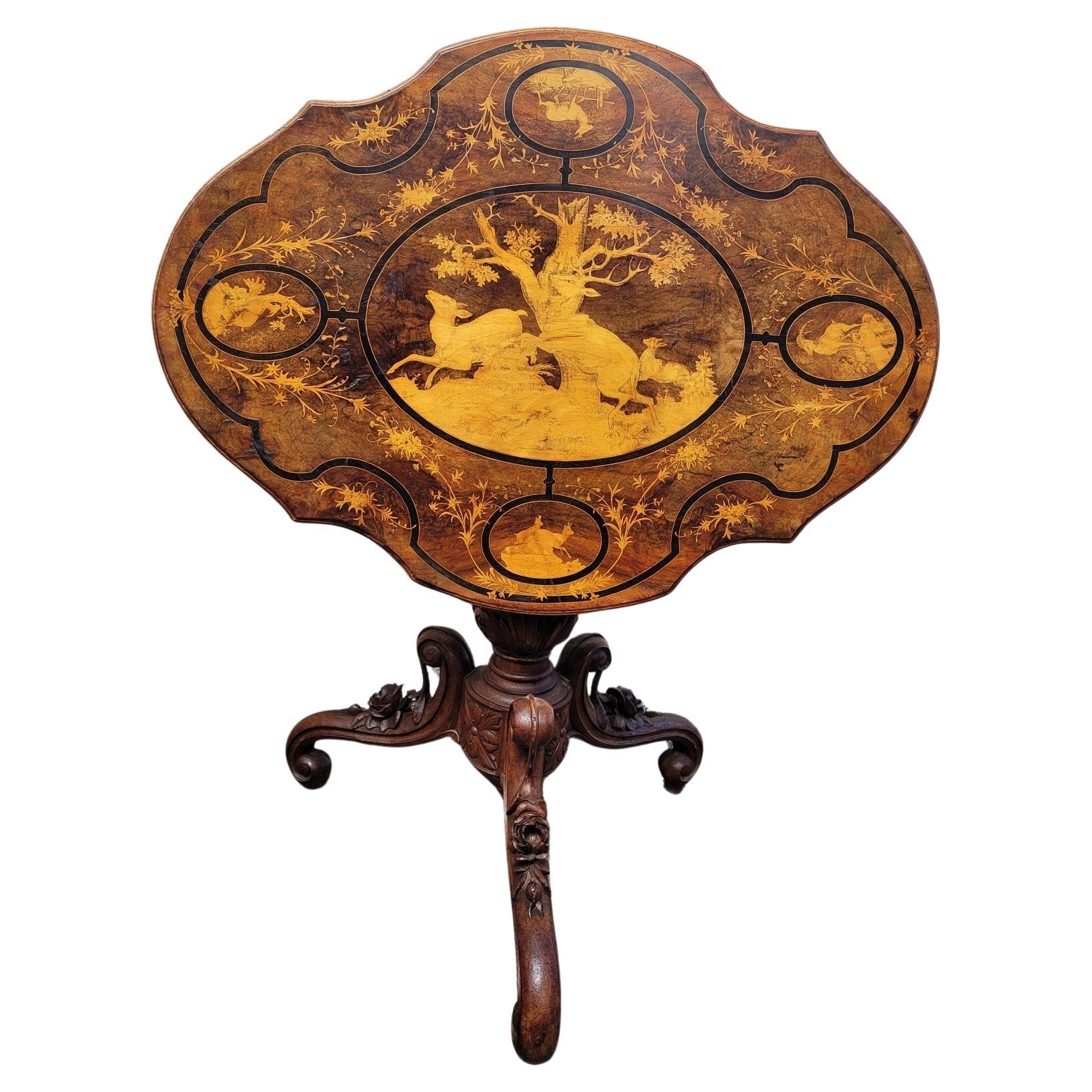 Black Forest, Table With Tilting Top, 19th Century For Sale at 1stDibs