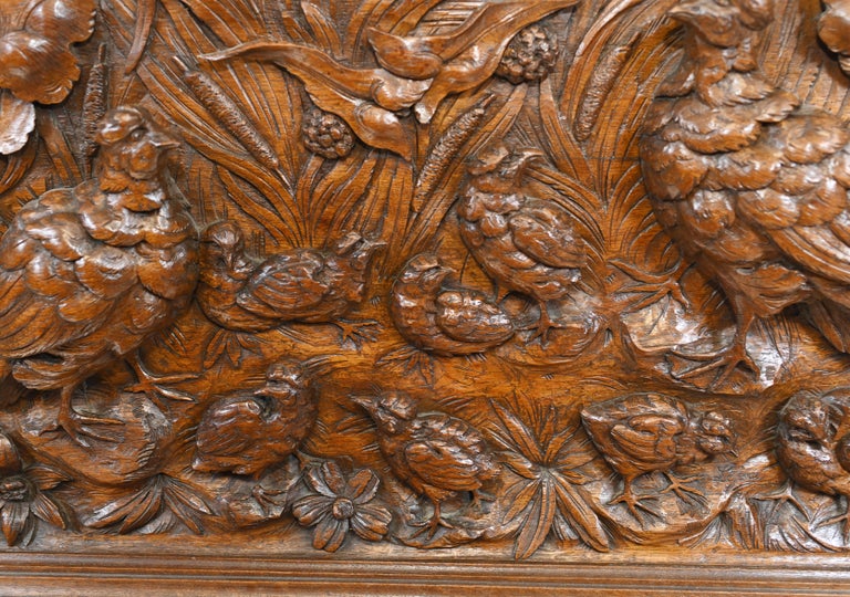Black Forest Wall Hanging Carved Walnut Decoration 1840 For Sale at 1stDibs