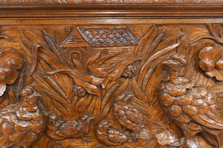 Black Forest Wall Hanging Carved Walnut Decoration 1840 For Sale at 1stDibs