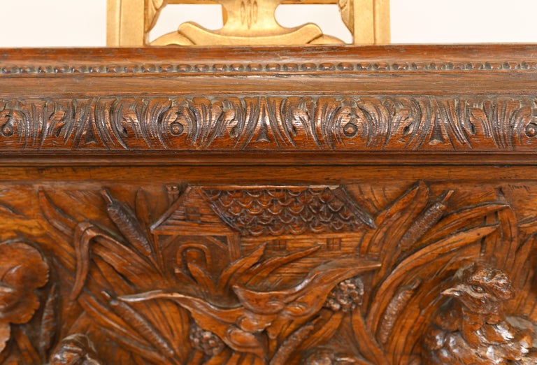 Black Forest Wall Hanging Carved Walnut Decoration 1840 For Sale at 1stDibs