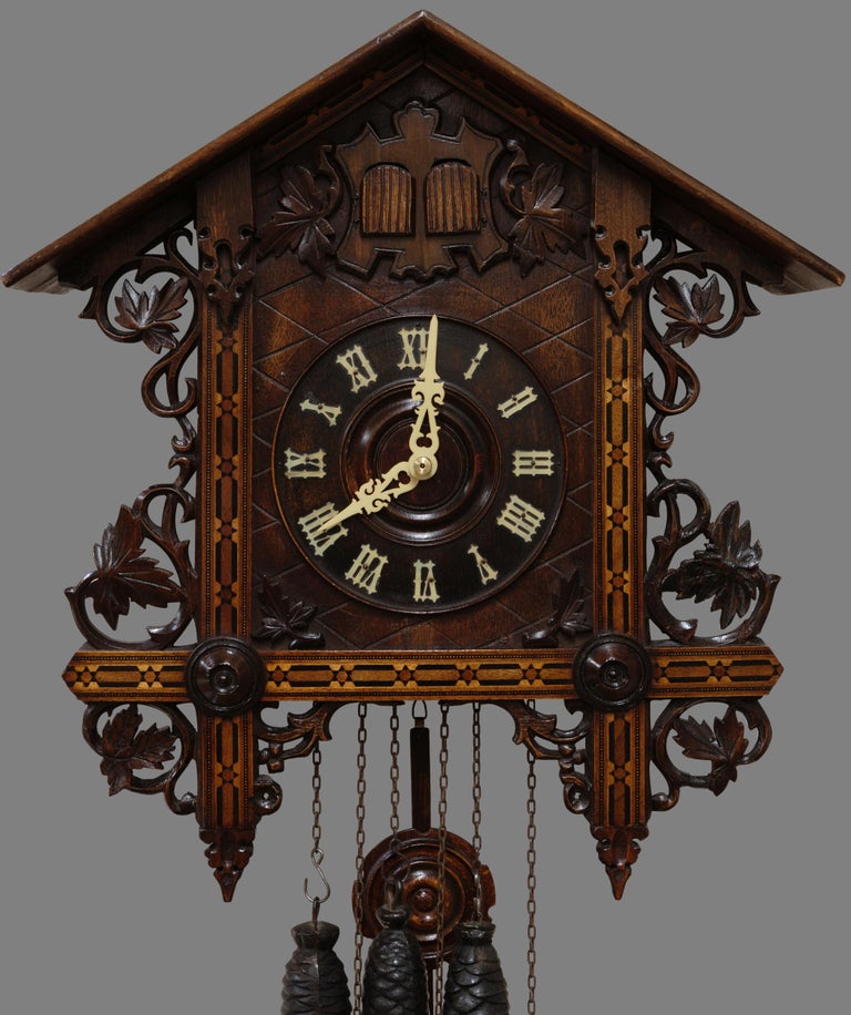 Black Forest Wall Mounted Cuckoo and Quail Clock at 1stDibs