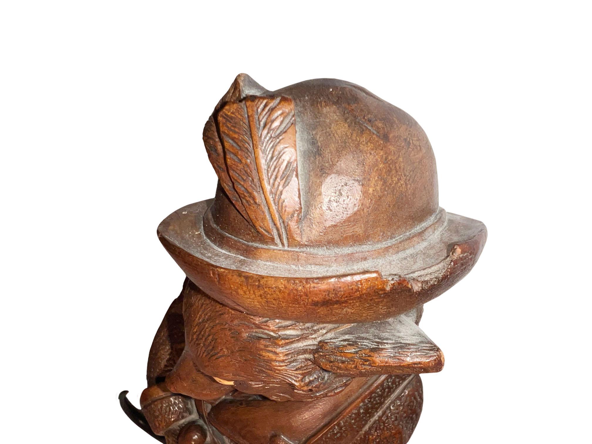 Black Forest Whip Carved Dog With Glass Eyes For Sale at 1stDibs
