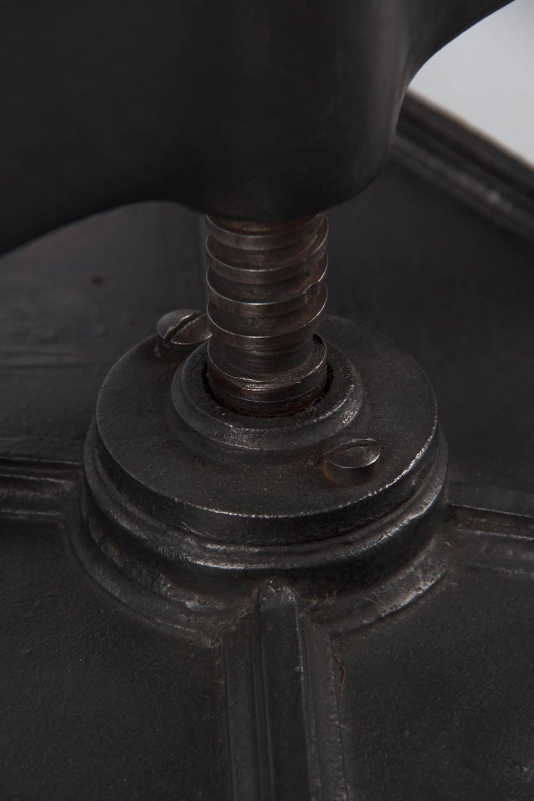 Black Forged Iron Book Press, France, Early 1900s at 1stDibs