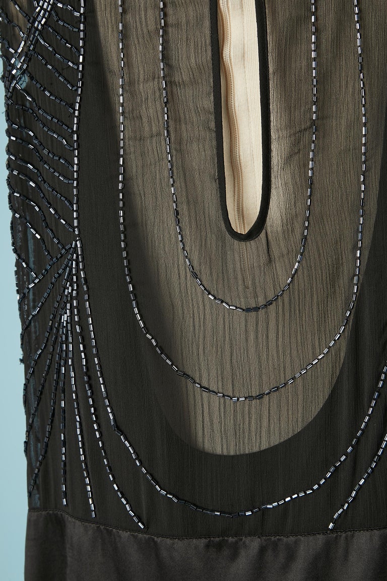 Black Full Beaded Sleeveless Cocktail Dress Red Valentino For Sale At