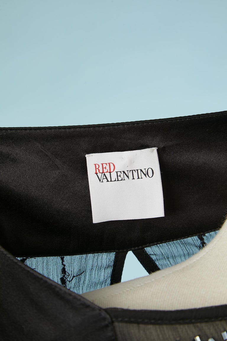 Black Full Beaded Sleeveless Cocktail Dress Red Valentino For Sale At