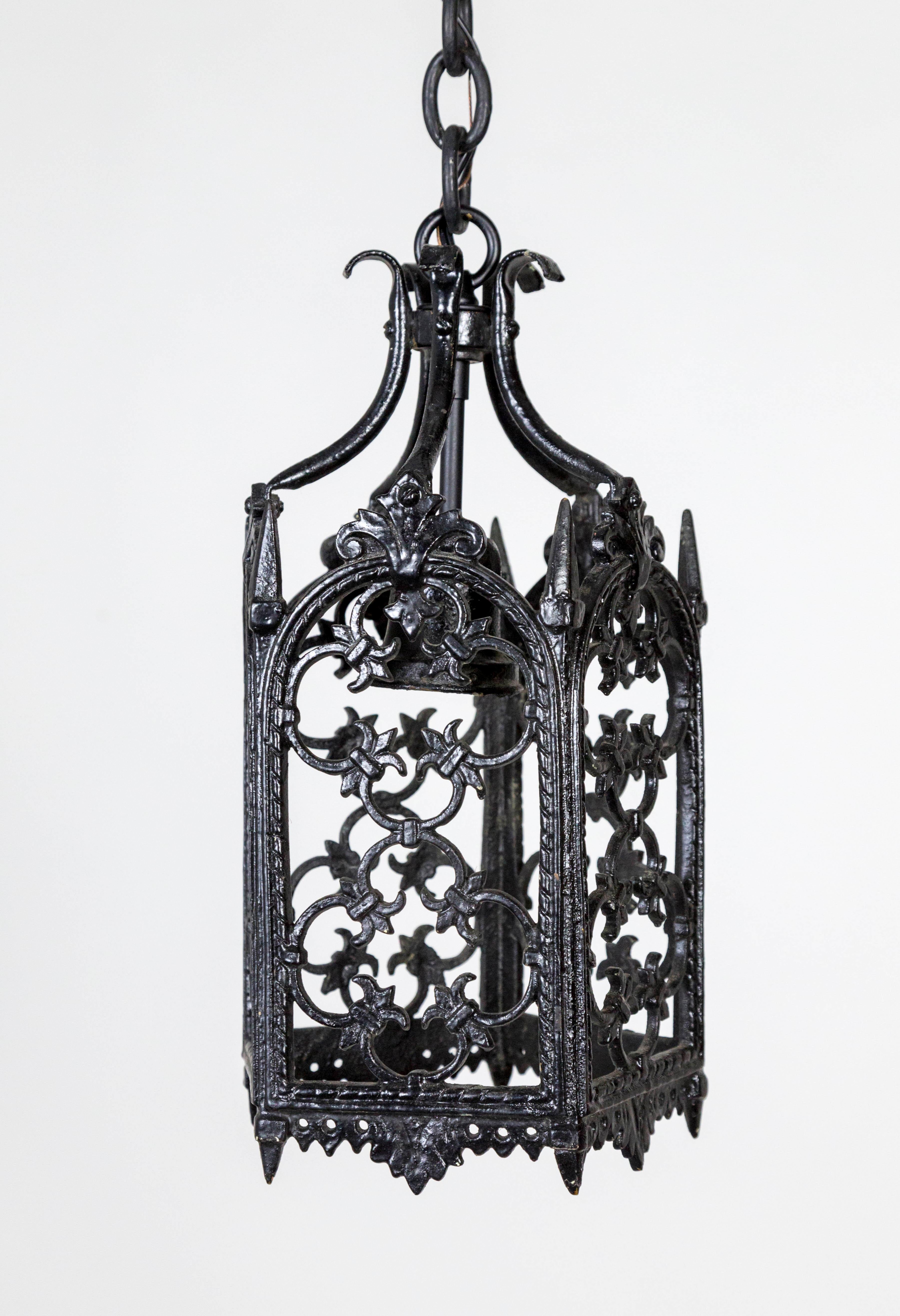 Black Gothic Wrought Iron Lantern at 1stDibs | gothic hand lantern ...