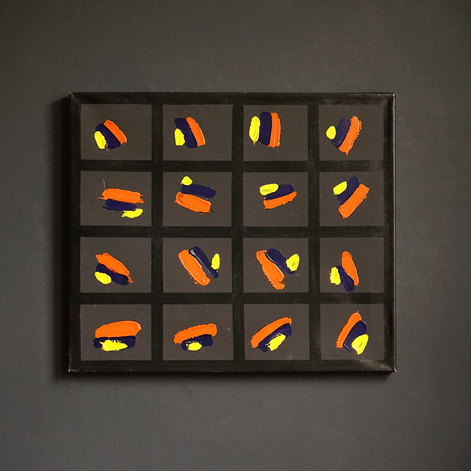 "Blue Grid III" Painting by American Artist Richard Rumi, 2007 For Sale ...