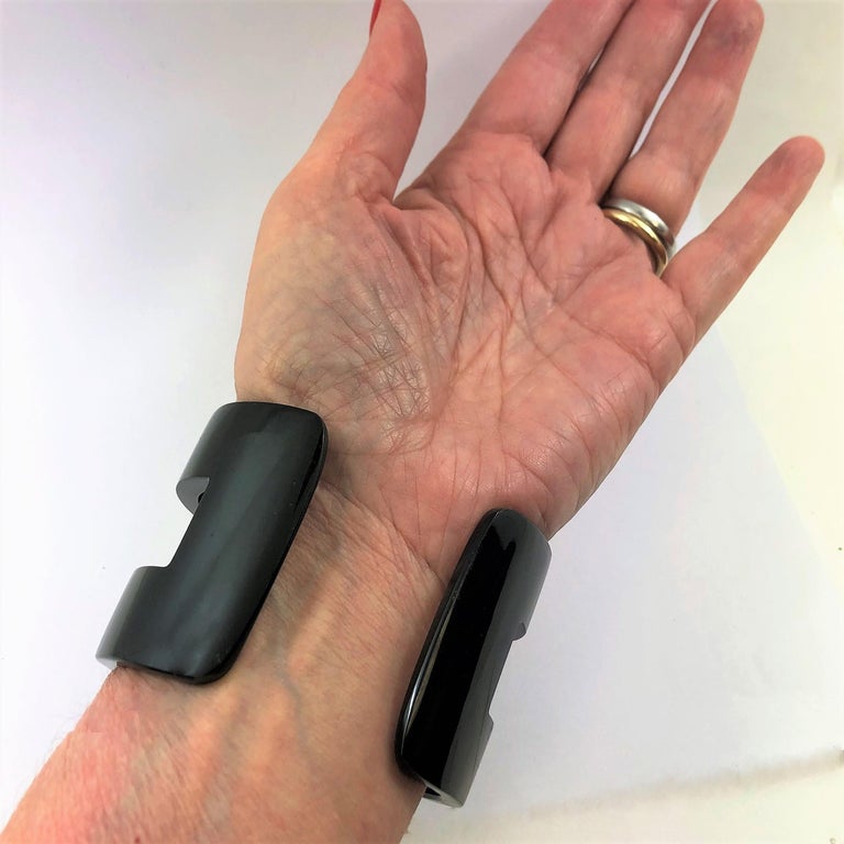 Black "H" Style Horn Cuff/Bangle For Sale at 1stDibs