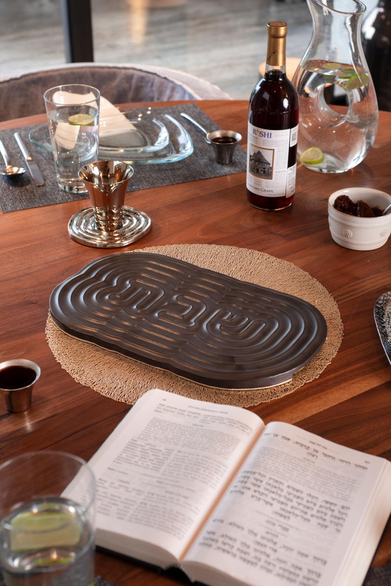 Shabbat (שבת) Black High Temperature Ceramic Tray For Sale at 1stDibs