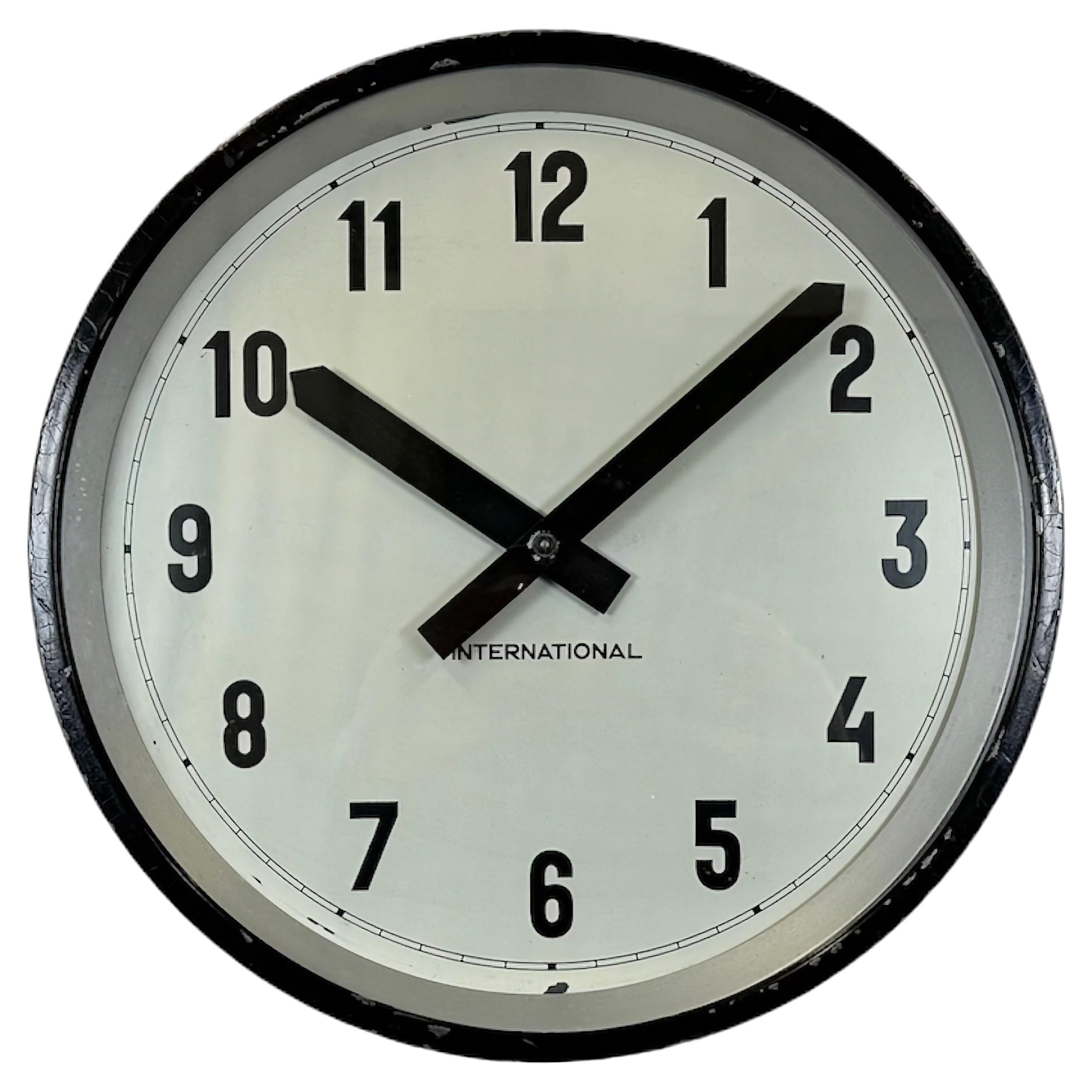 Large Light Up Factory Clock by TN, Circa 1950s For Sale at 1stDibs