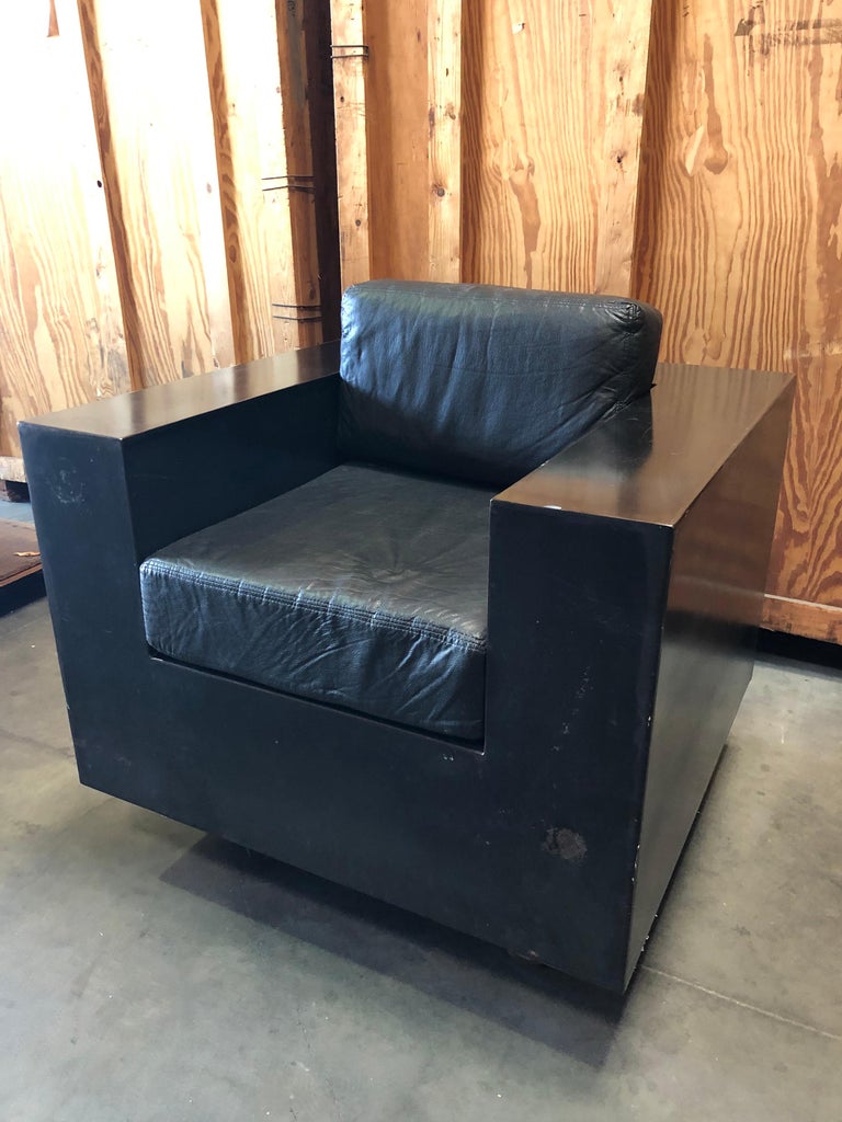Black Iron Chair in the Style of Rick Owens at 1stDibs