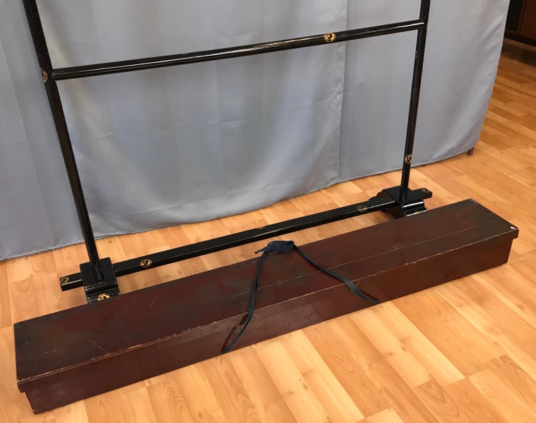 Black Japanese Edo Period Kimono Rack For Sale at 1stDibs