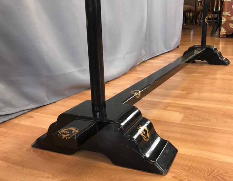 Black Japanese Edo Period Kimono Rack For Sale at 1stDibs
